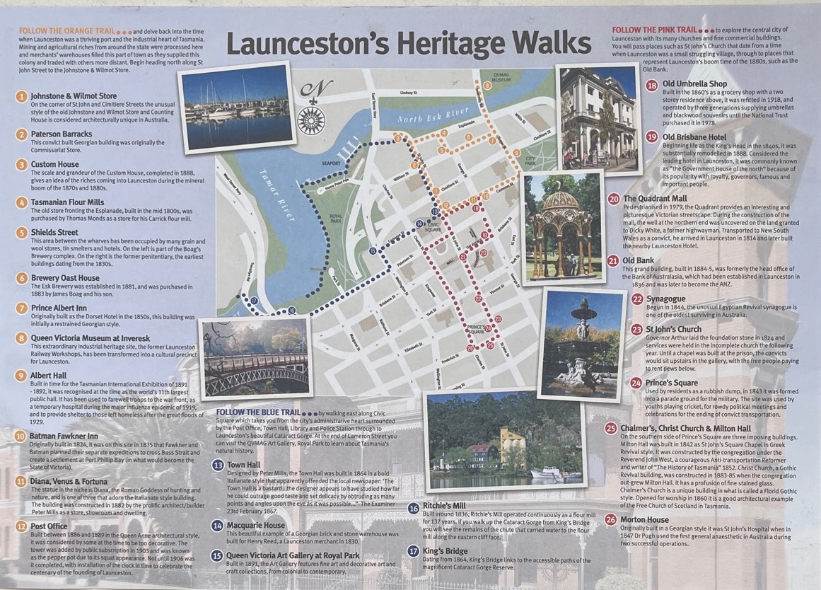 Launceston – heritage trail map - Monty and Me